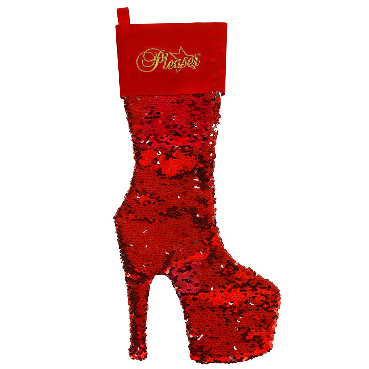 Pleaser - Red Sequin Stocking | Pink Kitten Emporium Bristol, UK